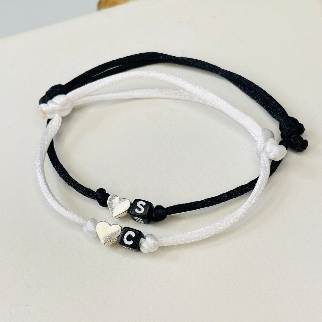 Personalised Couples Bracelet Matching Friendship Bracelet Set for Best ...