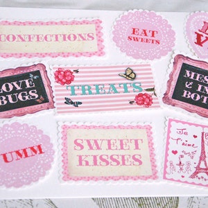 9 Assorted Sweetie Jar Labels - Etsy
