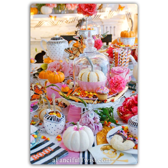 Fanciful Fall Tea Party 5 Postcard Set - Etsy