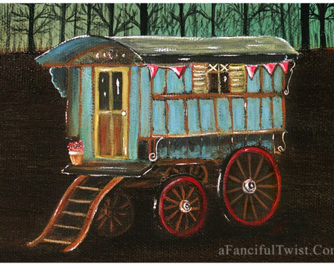 Gypsy Wagon 5 Postcard Set - Etsy
