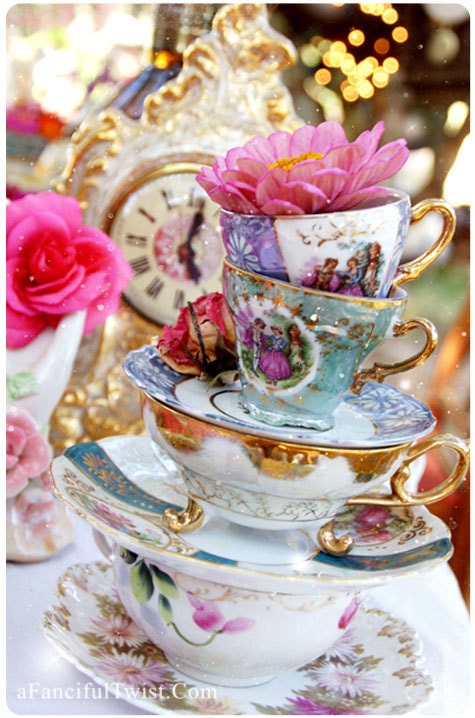 Teacups Teatime - 5 Postcard Set - Etsy