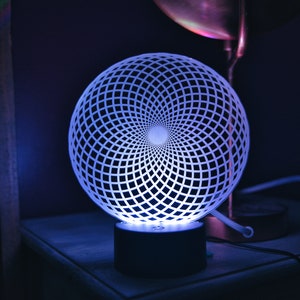 Sacred Geometry Torus High Vibrational Pattern | USB LED Light Base - Etsy