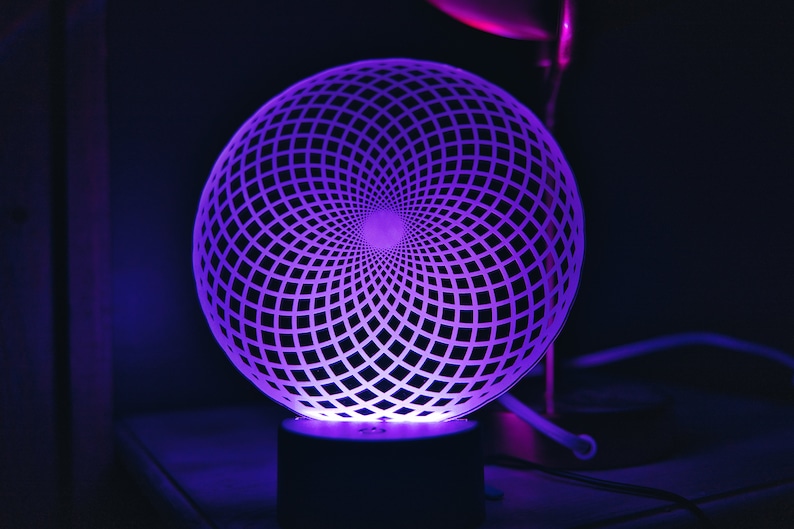 Sacred Geometry Torus High Vibrational Pattern | USB LED Light Base - Etsy