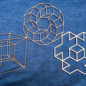 Tesseract Wall Art Collection: Hypercube, Floating Cube, Sacred ...