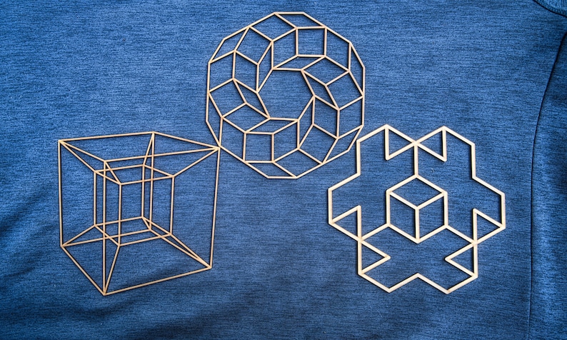 Tesseract Wall Art Collection: Hypercube, Floating Cube, Sacred ...