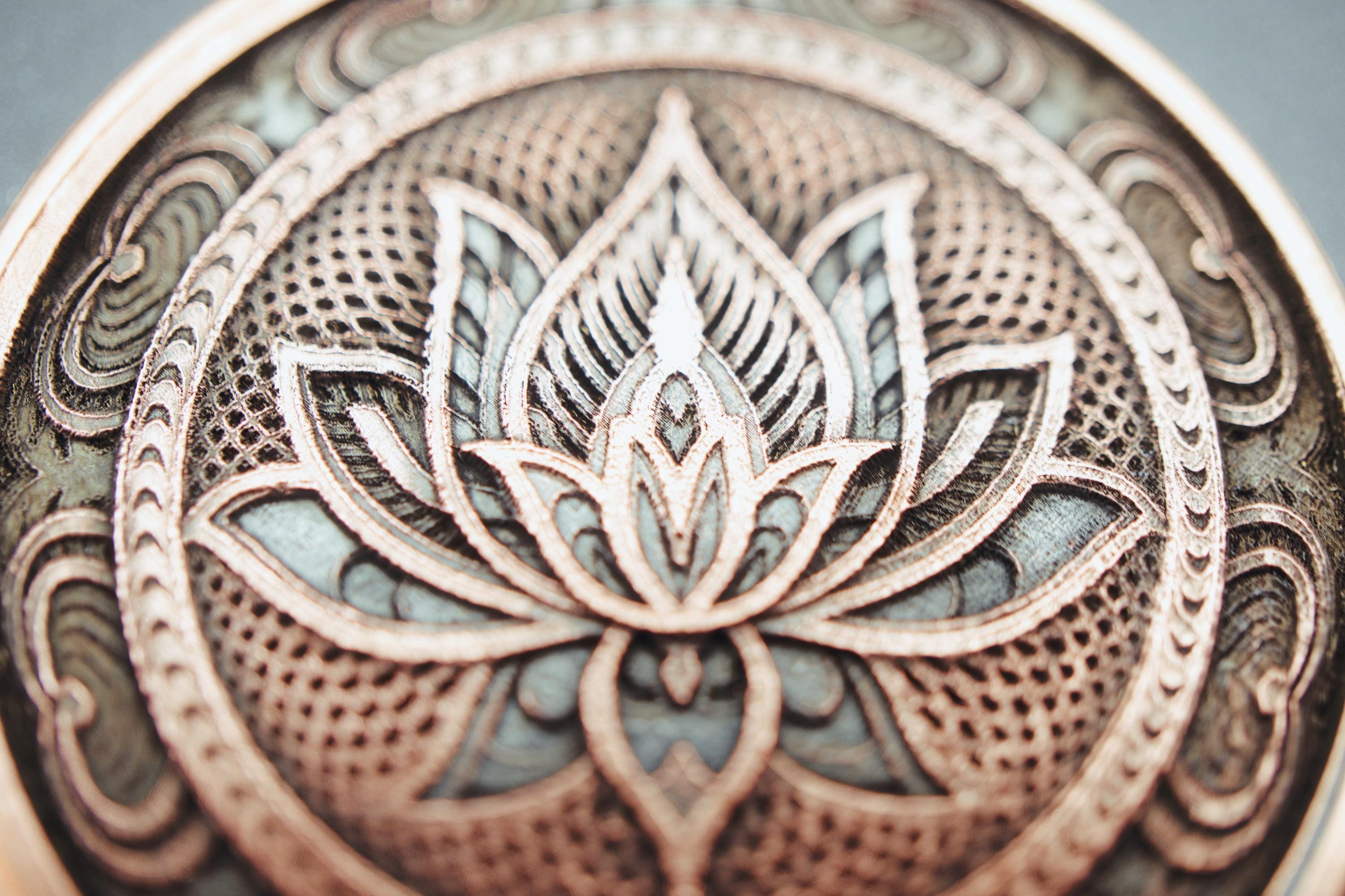Good Luck Lotus - Copper Medallion for Prosperity - Etsy