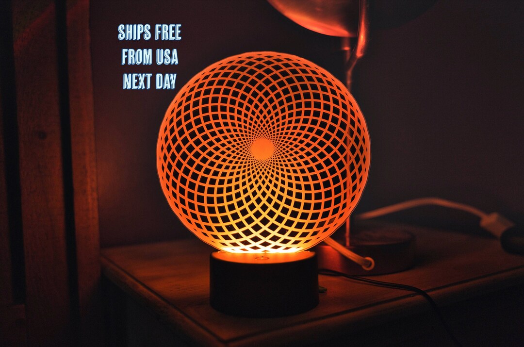 Sacred Geometry Torus High Vibrational Pattern | USB LED Light Base - Etsy