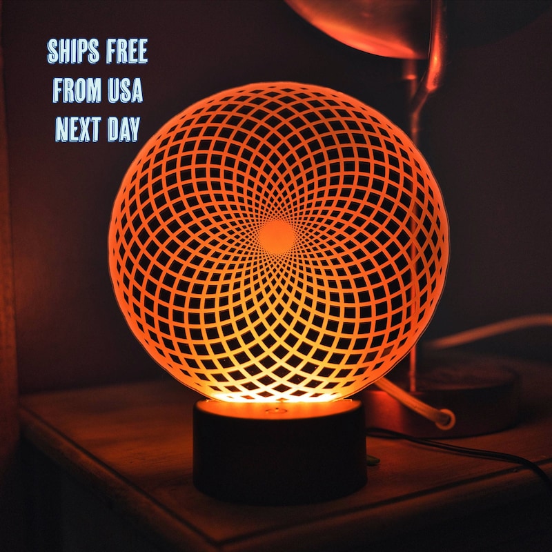 Sacred Geometry Lamp - Etsy