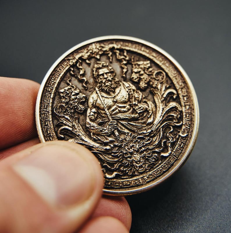 Hades and Cerberus Greek Mythology Brass Coin Collectible - Etsy