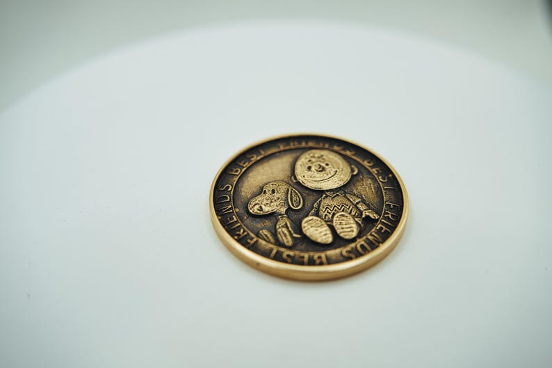 Charlie Brown & Snoopy Friendship Brass Challenge Coin – Peanuts ...