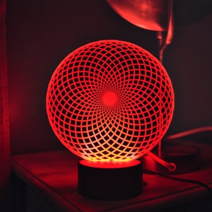 Sacred Geometry Torus High Vibrational Pattern | USB LED Light Base - Etsy