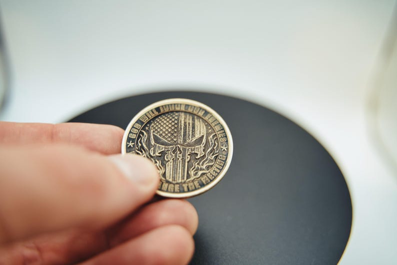 Punisher Brass Coin - Challenge Coin - Unique Marvel Inspired Gift - Etsy