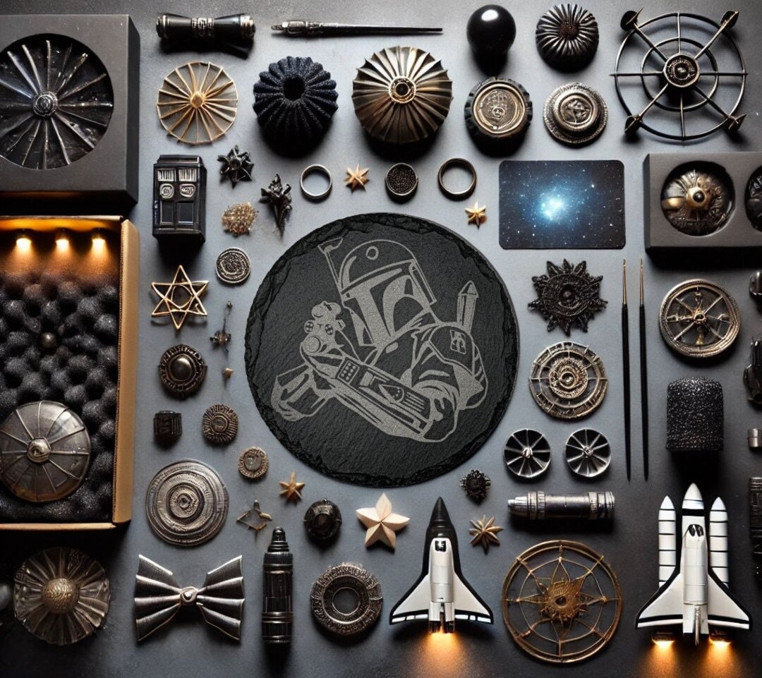 Set of 4 Slate Star Wars Themed Coasters - Geeky Home Decor - Etsy