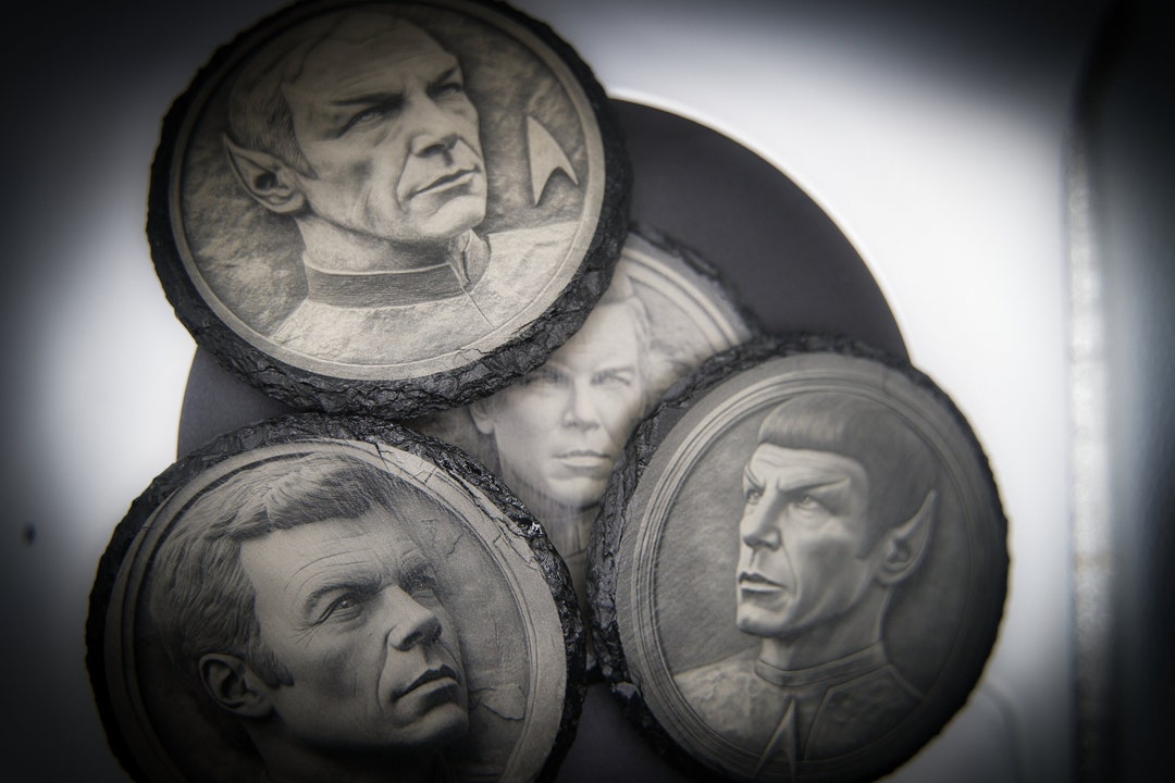 Star Trek Legends Coasters Set- Geeky Home Decor - Etsy