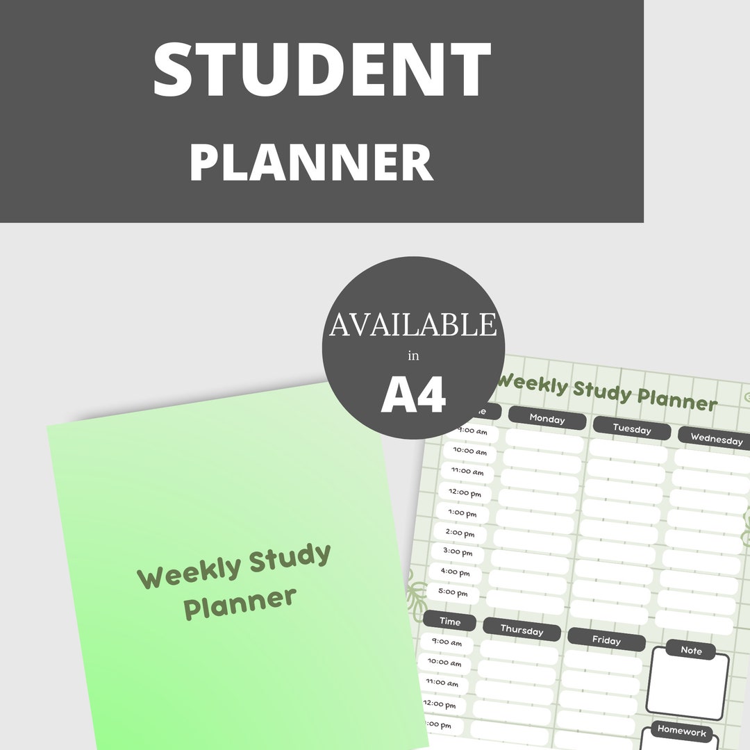 Weekly Student Planner Printable to Do List, Minimal Weekly Schedule ...