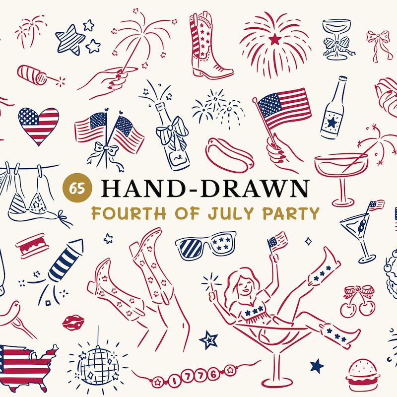 4th July Doodles - Etsy