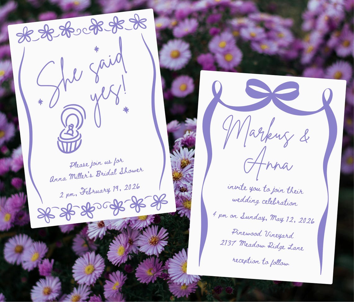 Hand Drawn Rustic Invitation Frame Svg Bundle, Wedding Invitation ...