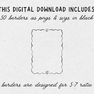 Hand Drawn Frame Svg, Hand Drawn Border Svg, Frame Bundle Svg, Border ...