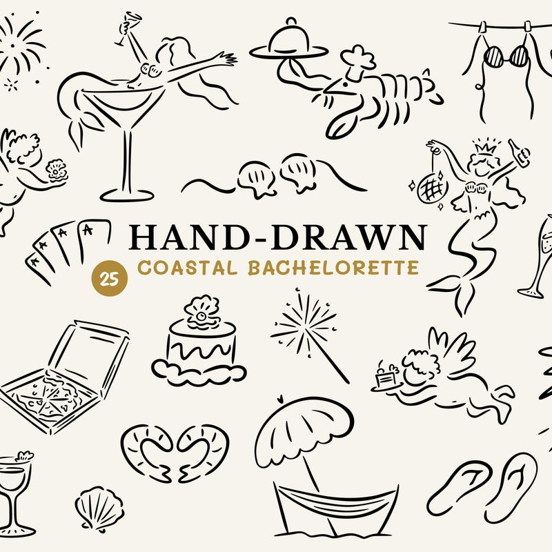 Beach Club Drawings - Etsy UK