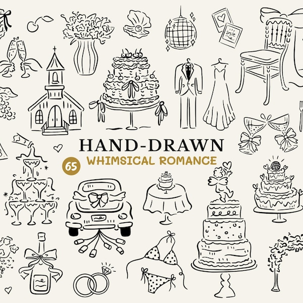Wedding Drawing Menu - Etsy UK