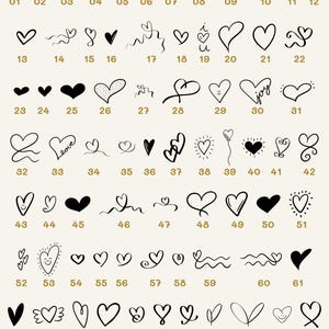 Hand Drawn Heart Doodle Svg Bundle, Handdrawn Heart Png, Valentines Day ...