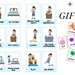 Daily Routine Verbs Flashcards Digital Download GIFT Colors PDF - Etsy