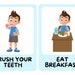 Daily Routine Verbs Flashcards Digital Download GIFT Colors PDF - Etsy