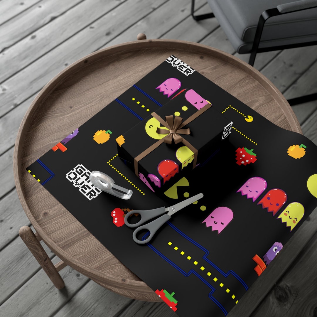 Pac-man Arcade Gift Wrap Papers - Retro Wrapping Paper - Unique ...