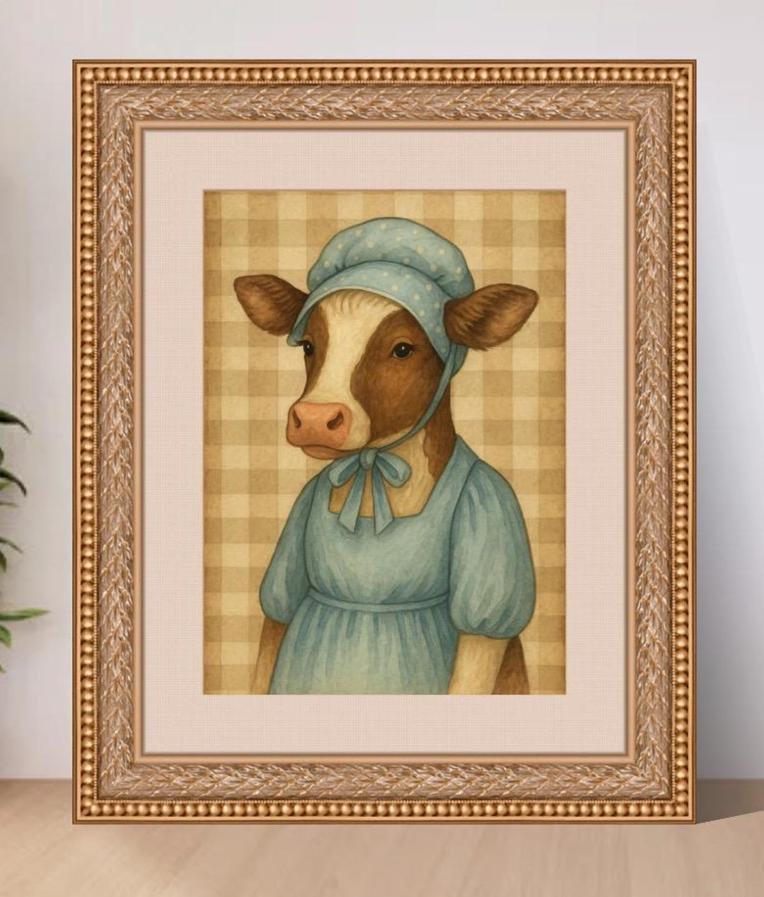 Vintage Cottagecore Cow Art | Printable Farmhouse Wall Decor | Digital ...