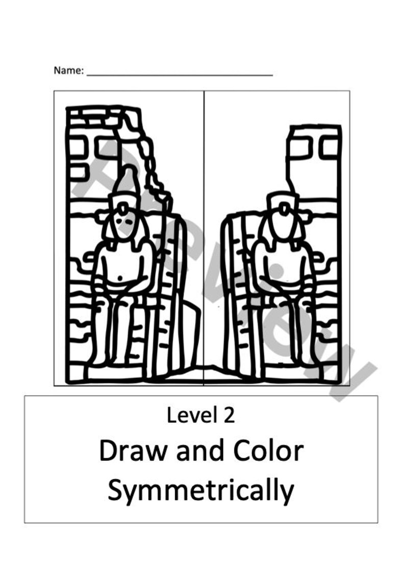 Interactive World Wonders Pack 4 Lines of Symmetry Drawing Activity ...