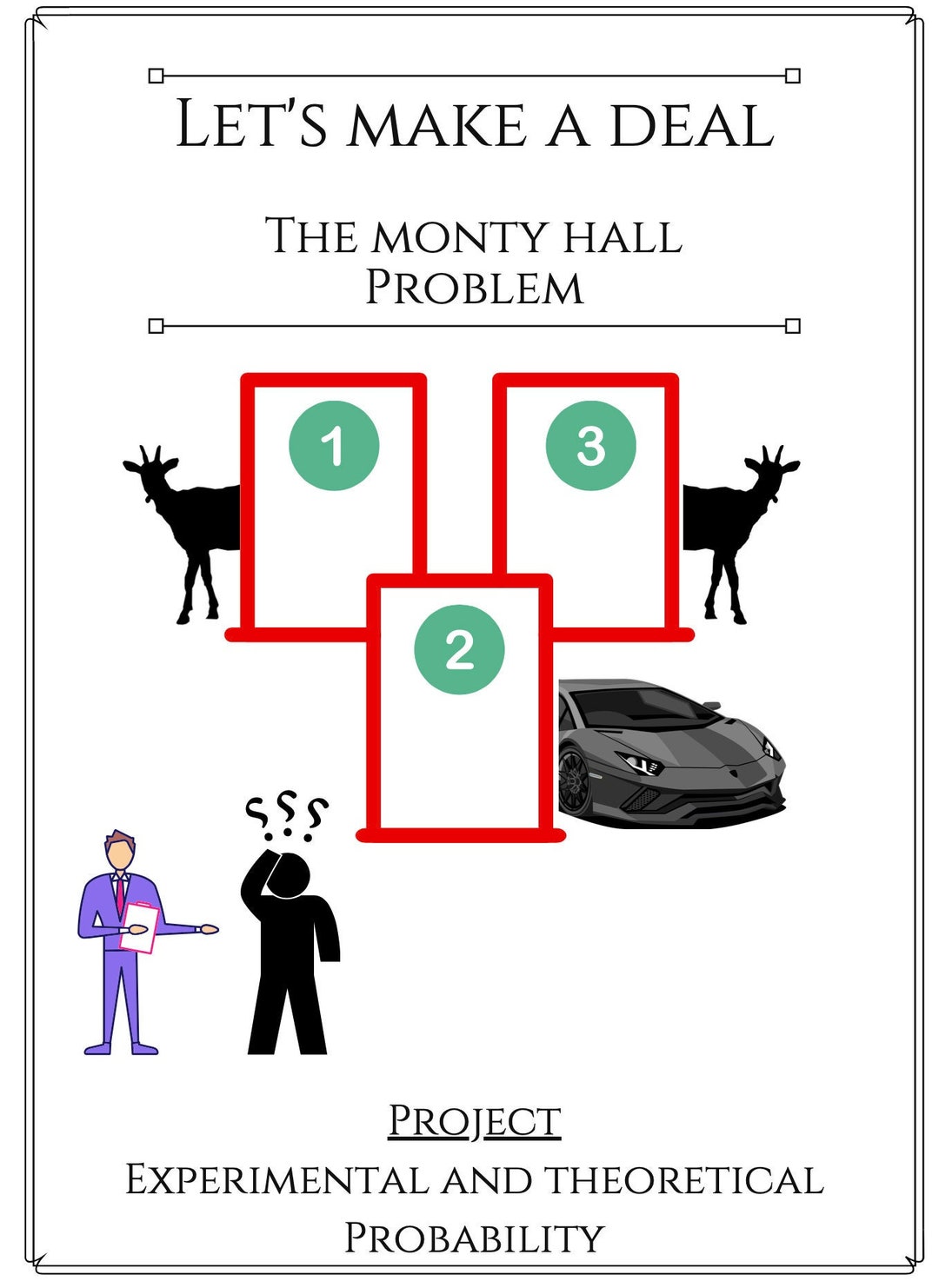 Probability Activity: the Monty Hall Problem/ Let's Make a Deal - Fun ...