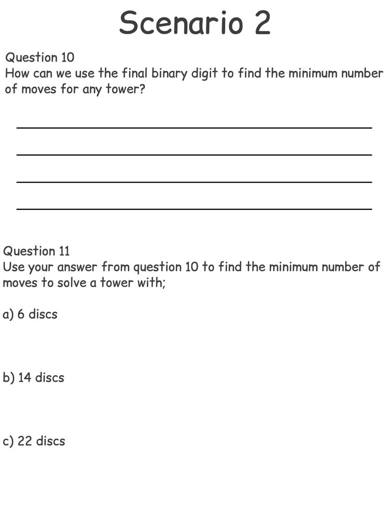 Series and Sequences - Tower of Hanoi - Math Project/ Summer Math ...