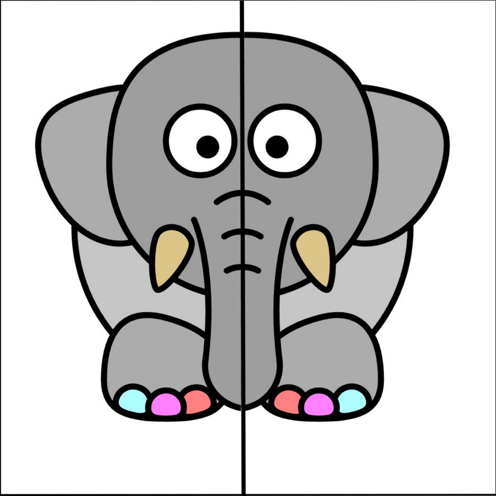 Interactive Symmetry Drawing Activity: Explore Safari Animals ...