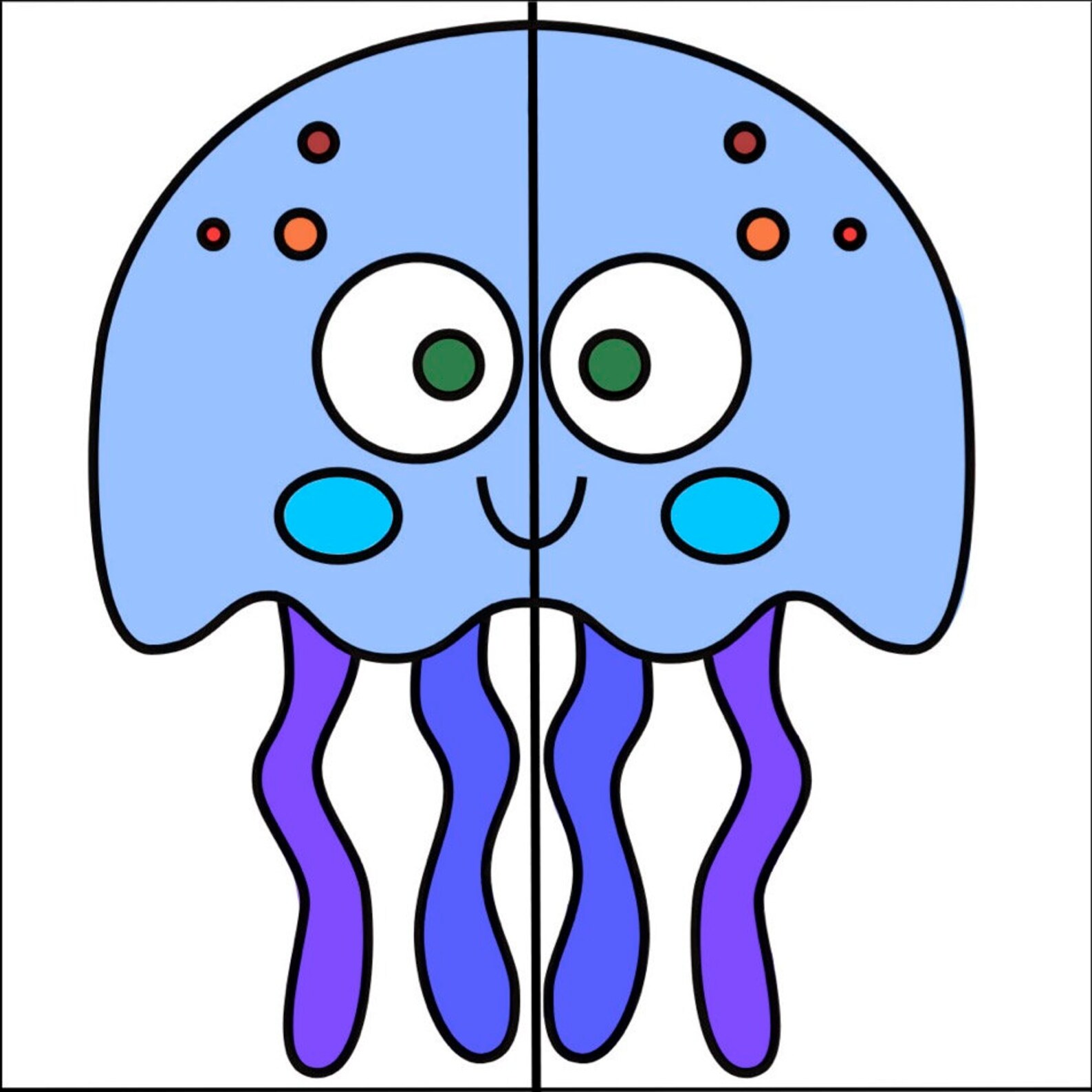 Interactive Aquatic Animals Lines of Symmetry Drawing Activity ...