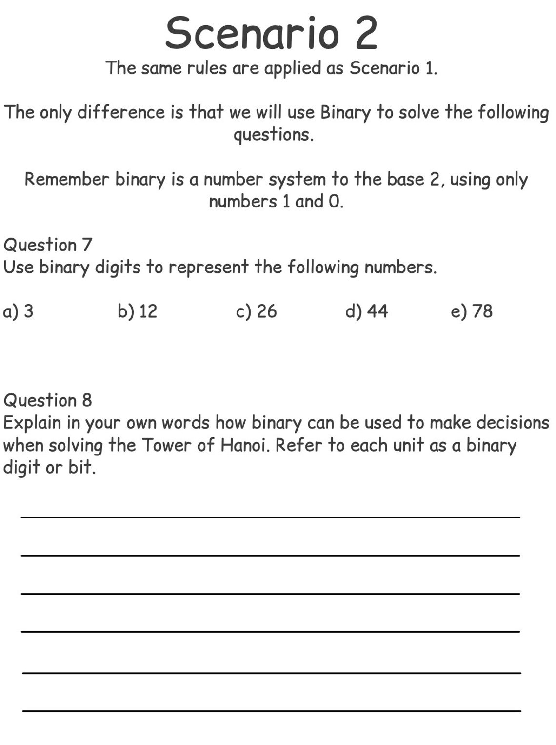 Series and Sequences - Tower of Hanoi - Math Project/ Summer Math ...