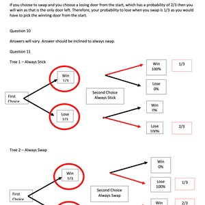 Probability Activity: the Monty Hall Problem/ Let's Make a Deal - Fun ...