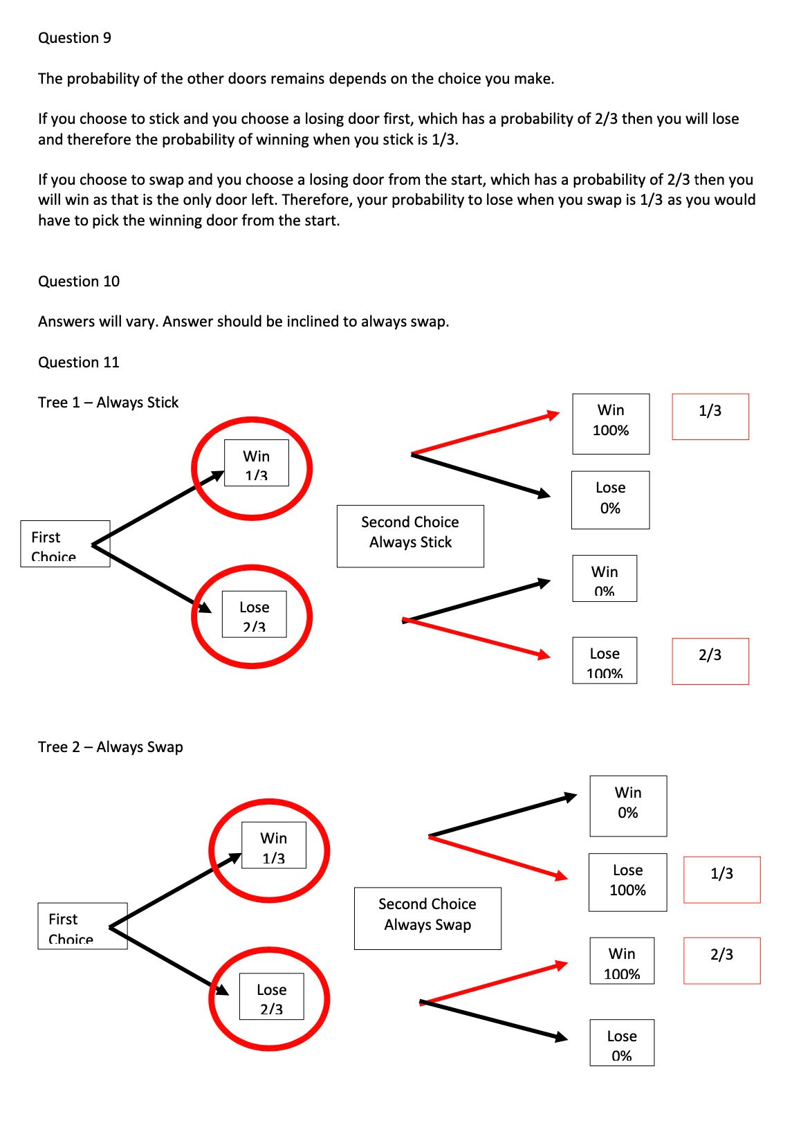 Probability Activity: the Monty Hall Problem/ Let's Make a Deal - Fun ...