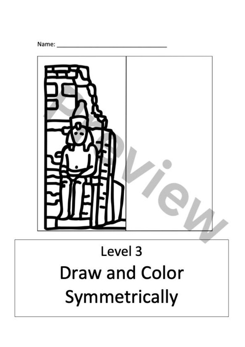 Interactive World Wonders Pack 4 Lines of Symmetry Drawing Activity ...