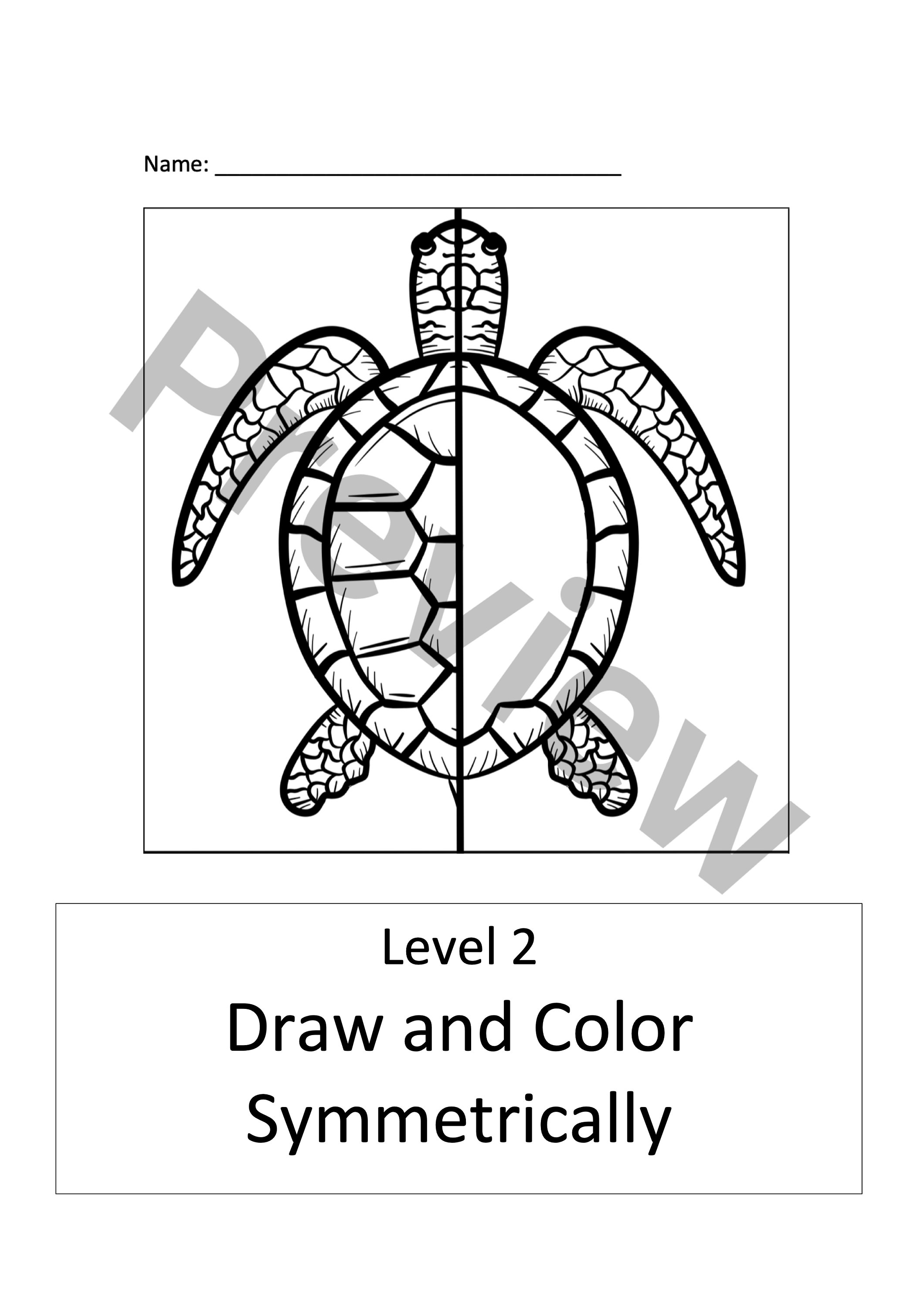Interactive Aquatic Animals Lines of Symmetry Drawing Activity ...