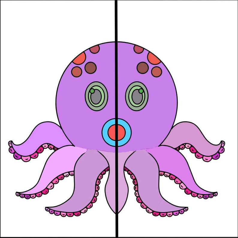 Interactive Aquatic Animals Lines of Symmetry Drawing Activity ...