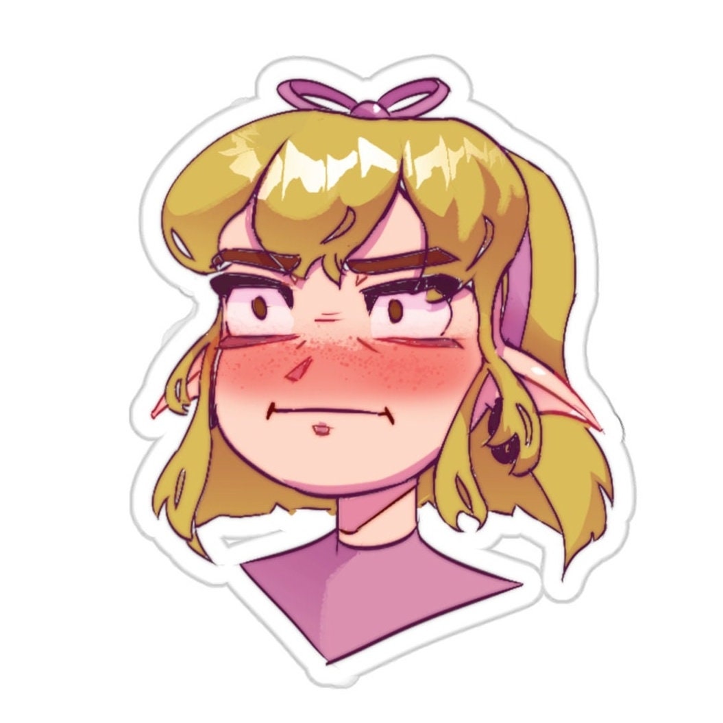 Blushing Sticker Emoticon by Iri - Etsy