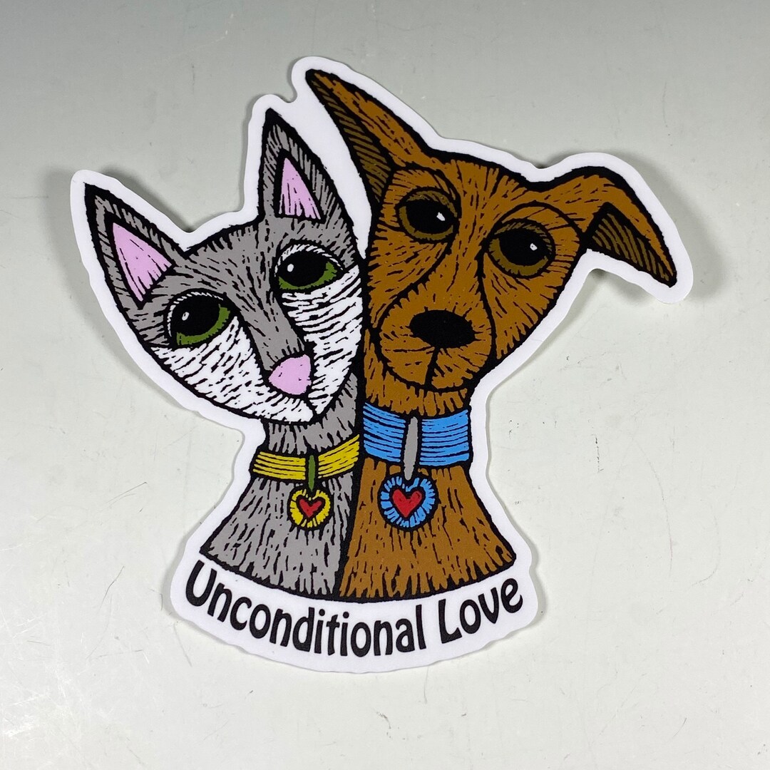 Cat and Dog Stickers, Car Stickers, Vinyl Stickers, Dog Lover, Cat ...