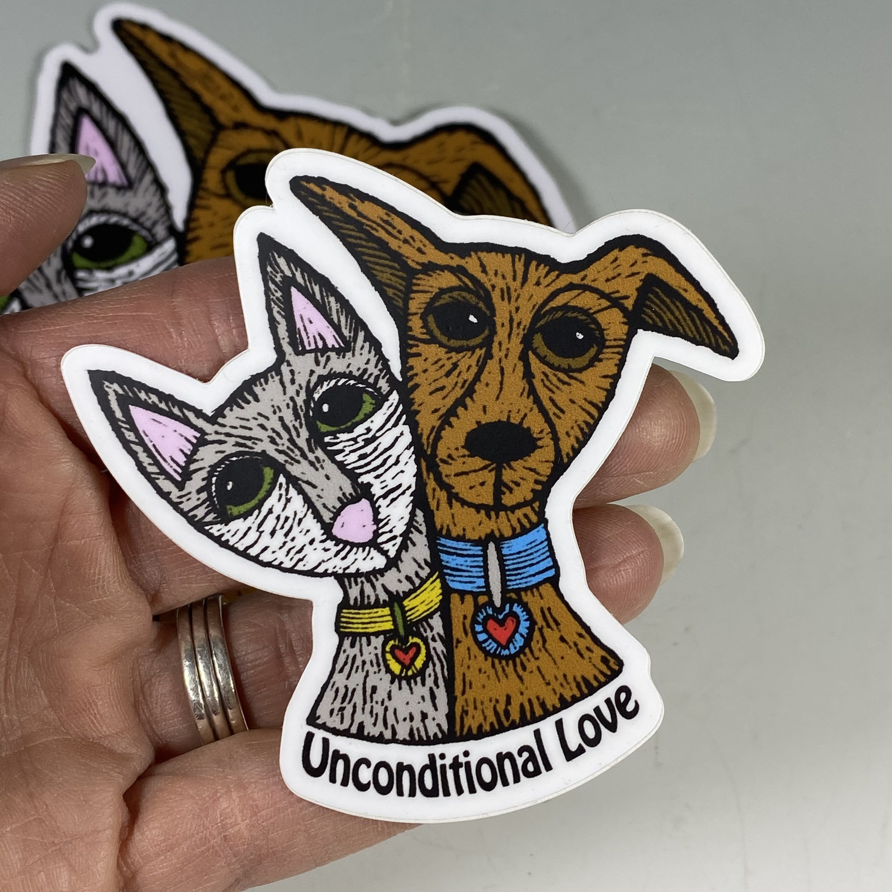 Cat and Dog Stickers, Car Stickers, Vinyl Stickers, Dog Lover, Cat ...