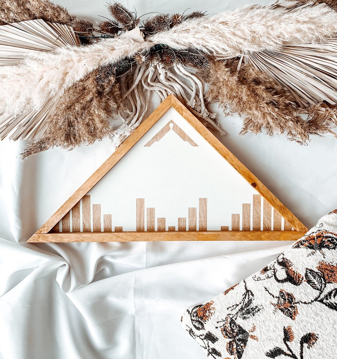 Boheme Tri | Triangle Wood Sign | Triangle Wall Art | Aztec Wall Art ...