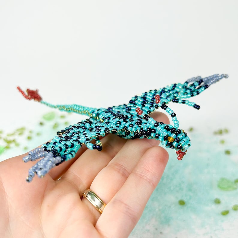 Banshee PDF Bead Pattern, Avatar-inspired Dragon Made of Beads, Beaded ...