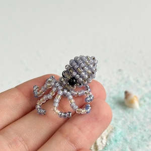 Octopus Pdf Bead Pattern, Beaded Animal Pattern German, Squid, 3D ...