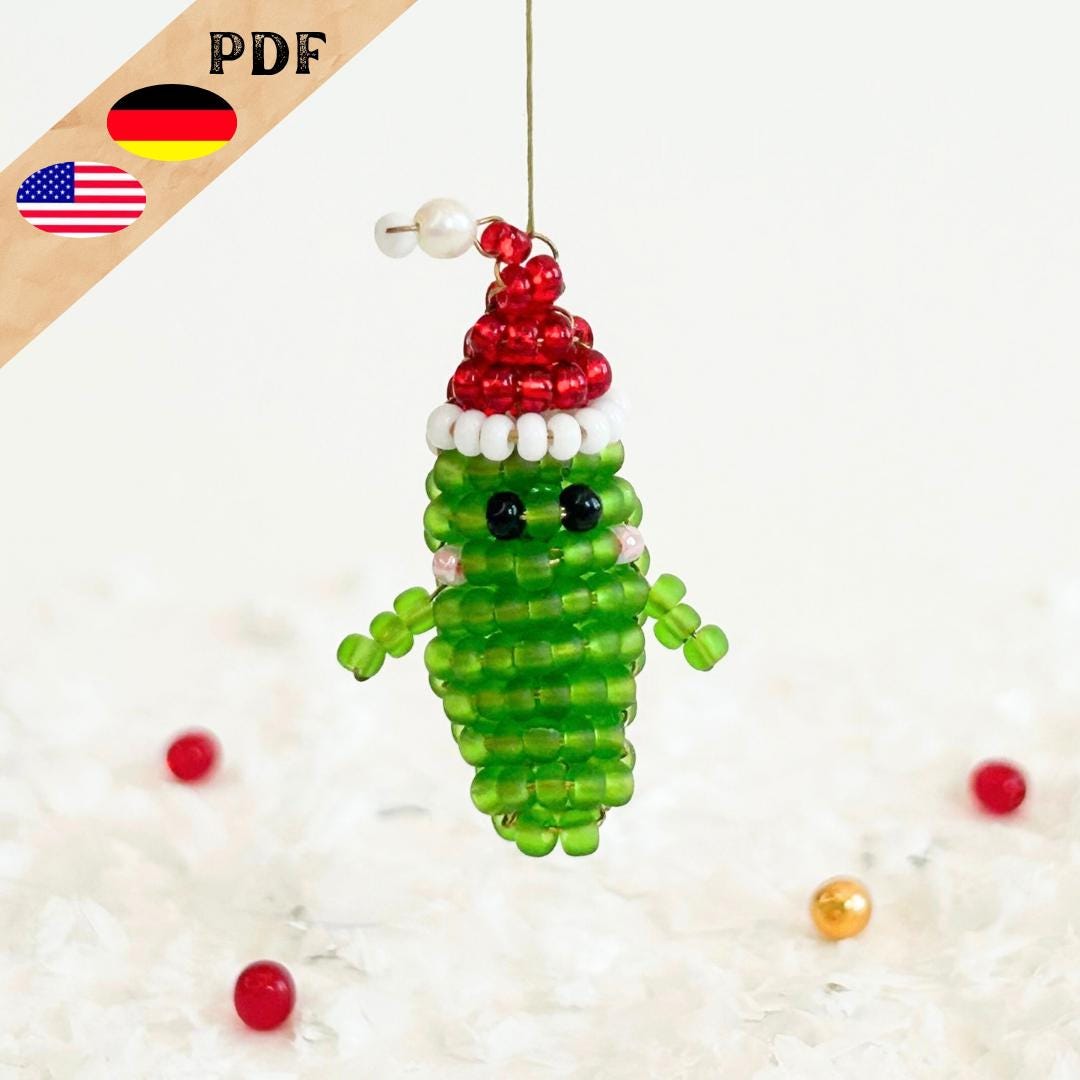 Cucumber Pdf Bead Pattern, Bead Figure Instructions German, Pickles, 3D ...
