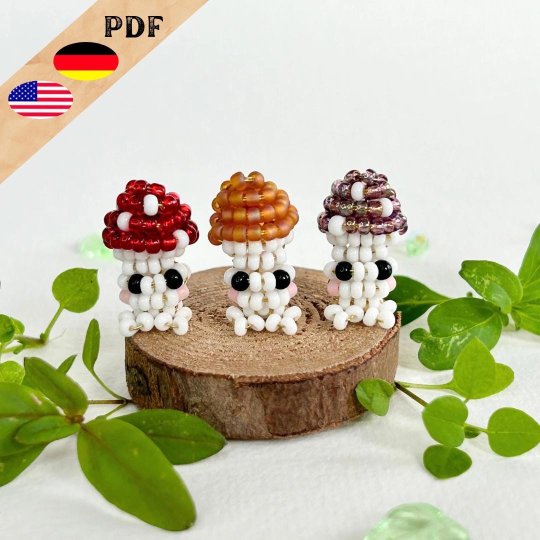 Mushrooms Pdf Bead Pattern, Fly Agaric and Co. Instructions German ...