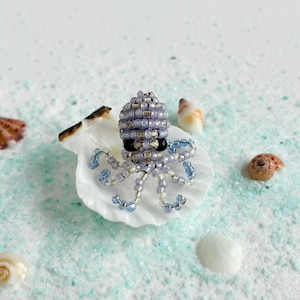 Octopus Pdf Bead Pattern, Beaded Animal Pattern German, Squid, 3D ...