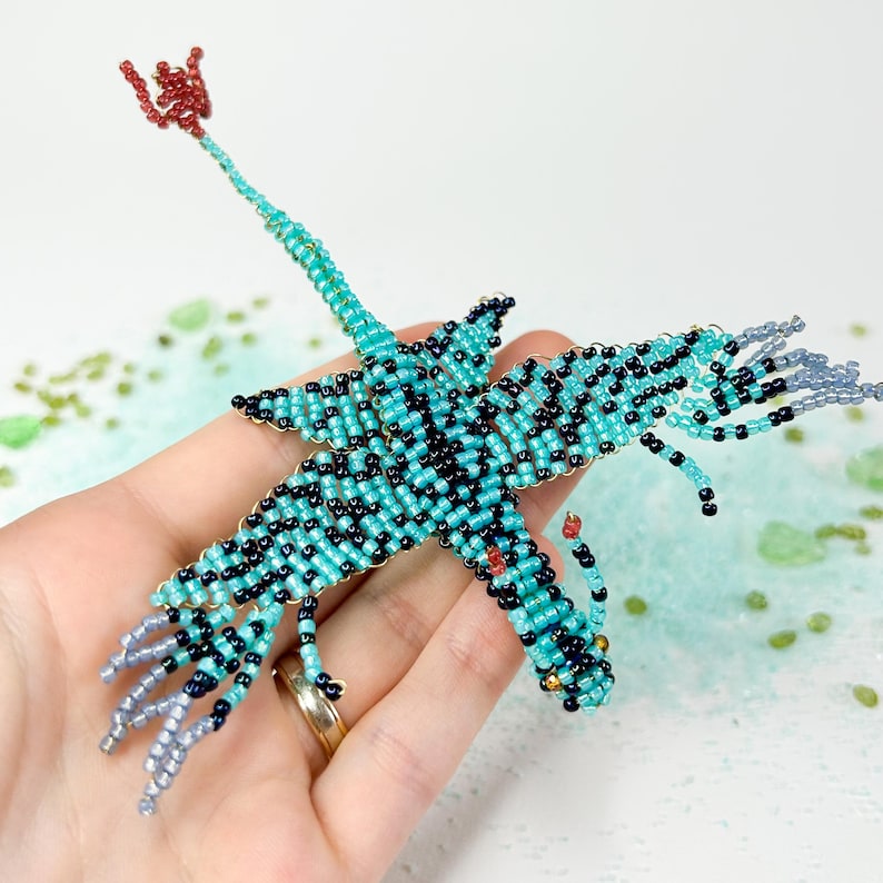 Banshee PDF Bead Pattern, Avatar-inspired Dragon Made of Beads, Beaded ...